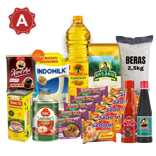 Jual Paket Sembako Murah Lengkap Beras Minyak Goreng Gula Pasir - Paket ...