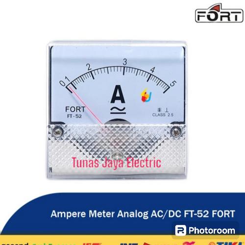 Jual Analog Amper Meter AC/DC FORT - Type FT-52A - Kota Surabaya ...