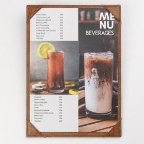 Jual Buku Menu kulit Restoran/Cafe/Hotel - Cafe series model satu sisi ...