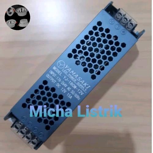 Jual Power Supply Slim Yamasaki 12V 15A 180W Indoor/ Trafo Adaptor Slim ...