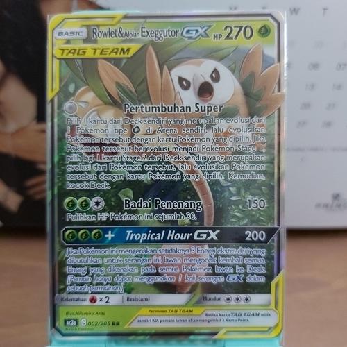 Jual Rowlet & Alolan exeggutor GX RR Tag team pokemon card - Kota ...