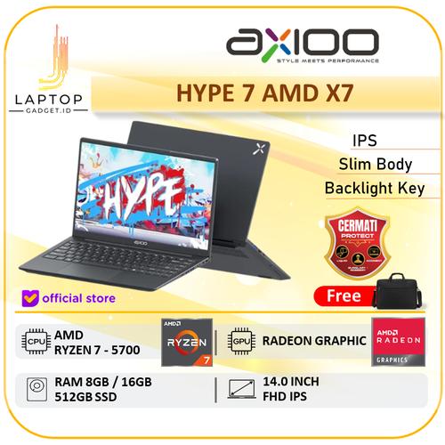 Promo Axioo Hype 7 AMD X7 Ryzen 7 5700 16GB 512GB SSD 14.0FHD IPS Backlight - 16/512SSD+W11 ...