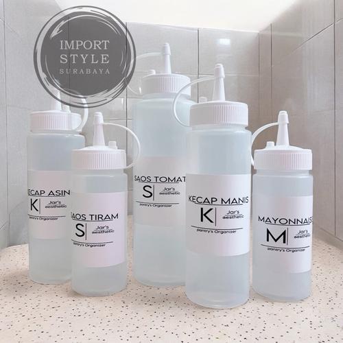 Jual BOTOL SAOS KECAP MINYAK GORENG SIMPLE DESIGN . 200ML 400ML 700ML ...