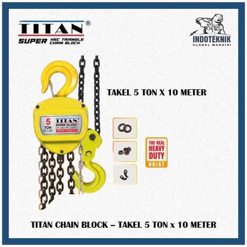 Jual TITAN Chain Block 5 Ton x 10 Meter - Takel Katrol 5 Ton x 10 Meter ...