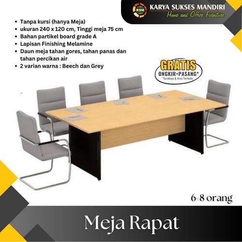 Jual Meja Meeting Meja Rapat Kerja Conference Table 240 x 120 Beech ...