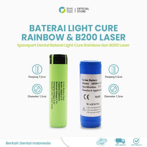 Jual Sparepart Dental Baterai Light Cure Rainbow dan B200 Laser - B200 ...