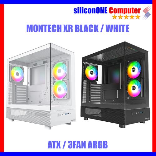 Jual Montech XR 3FAN ARGB ATX Black / White Tempered Glass - Hitam ...
