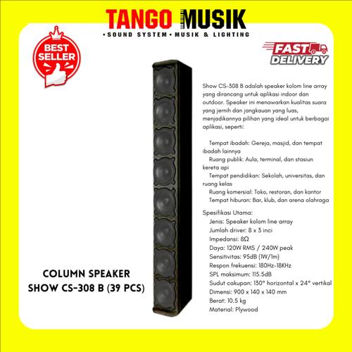 Jual Show CS-308 B Column Speaker Merk Show Isi 8 Ukuran 3 Inch ...