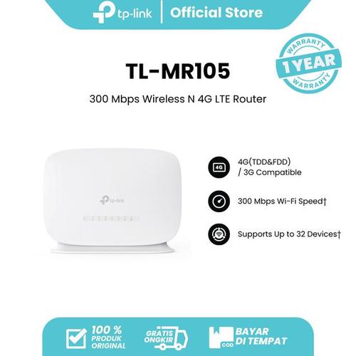 Jual Router TP-Link TL-MR105 300 Mbps Wireless N 4G LTE Router Internal ...