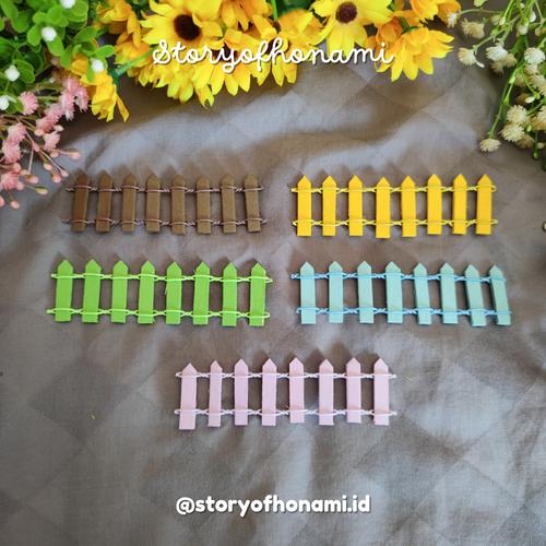 Jual MINIATUR 1:12 PAGAR WARNA (2.9 x 10.1 cm) WOOD FENCE COLOUR ...