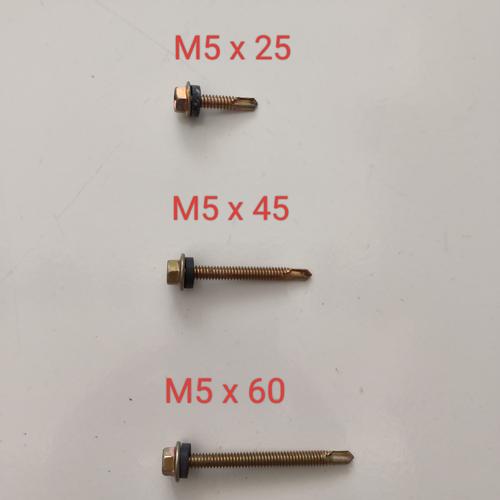 Jual Sekrup Skrup Drilling Roofing MOON LION M5 Kuning Baut Baja Ringan ...