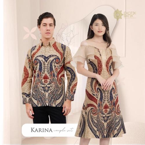 Jual Dress batik Karina Couple set dan Kemeja - Kmja short S-XL - Kota ...