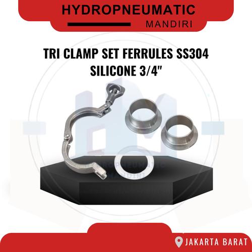 Jual TRI CLAMP SET SS304 FERRULES 3/4 INCH - SILICONE - Jakarta Barat - HYDROPNEUMATIC MANDIRI ...