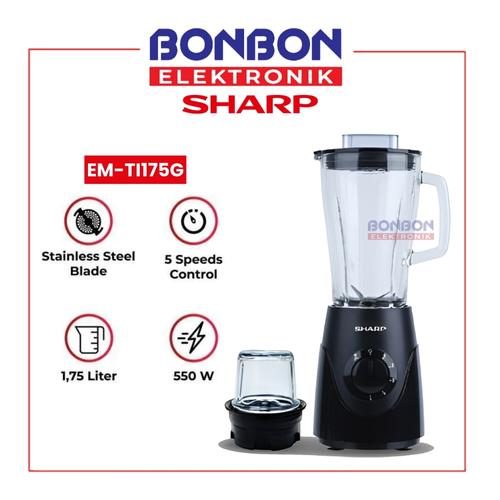 Jual SHARP Blender EM-TI175G / EM TI175G Black with Dry Mill - Jakarta ...