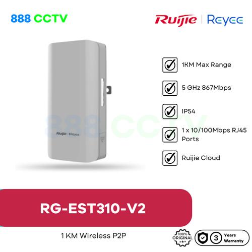 Jual Ruijie Reyee RG-EST310 V2 5Ghz 1KM Wireless Bridge P2P Point-to ...