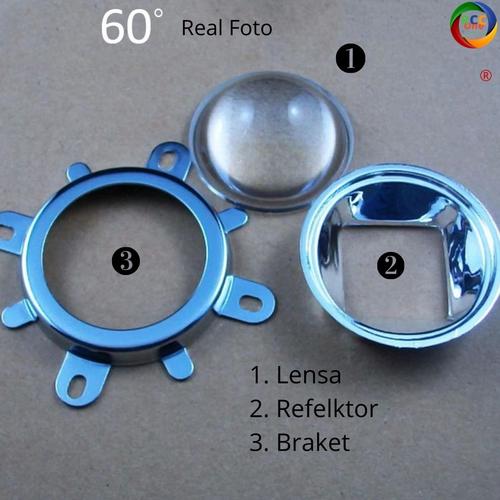 Promo Set Lensa LED HPL Convex - Reflektor Lampu - Untuk Membuat Lampu ...