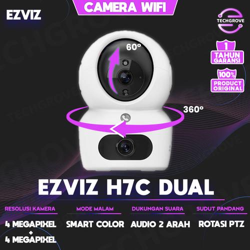 Jual EZVIZ H7C DUAL 4MP+4MP CAMERA CCTV WIFI DUAL LENS PTZ FULL COLOR ...