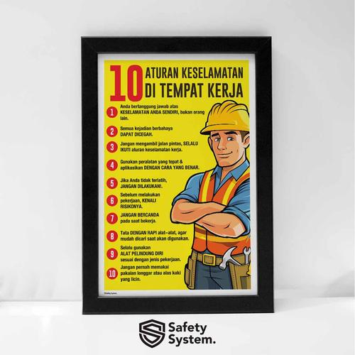 Jual Poster K3 Safety 10 Aturan Keselamatan Di Tempat Kerja - Kab ...