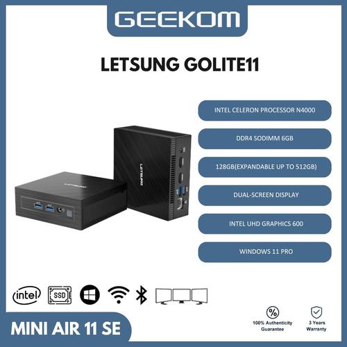 Jual Geekom Mini Pc Air 11 Se Intel Celeron N4000 Ddr4 Ram 6Gb 128Gb ...