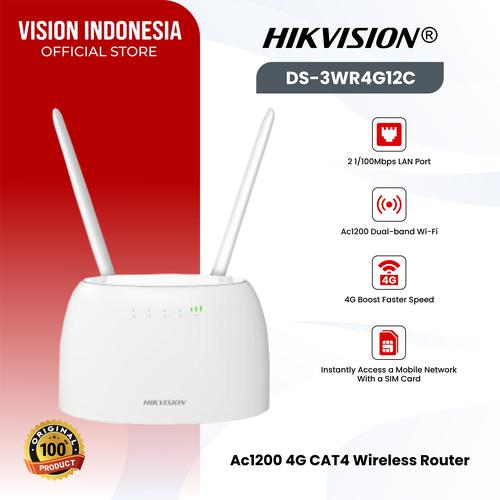 Jual HIKVISION DS-3WR4G12C Wireless Router 4G - AC1200 - Jakarta Utara ...