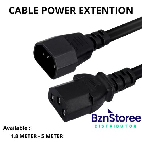 Promo Kabel Power CPU C13 to Monitor C14 Male to Female 1,5 Meter ...