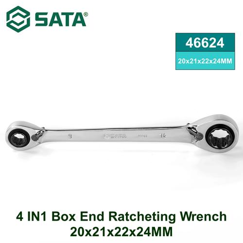Jual Kunci Double Ring 46624 4 in 1 Ratchet Wrench 20x21x22x24MM Sata ...