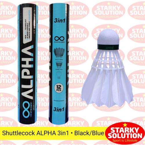 Jual Shuttlecock 3 in 1 ALPHA HITAM Kok Bulutangkis Badminton BLACK ...