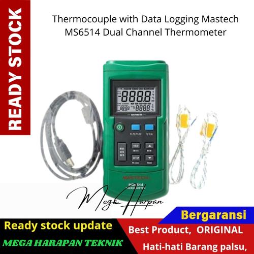 Jual Thermocouple with Data Logging Mastech MS6514 Dual Channel Thermometer - Jakarta Barat ...
