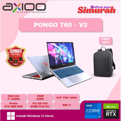 Promo AXIOO PONGO 760 V2 I7 13620H RTX4060 8GB/ 16GB 512GB W11 15.6FHD ...