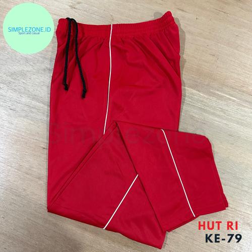 Promo SIMPLEZONE Training Panjang Merah Strip Putih HUT RI - Non-Logo ...