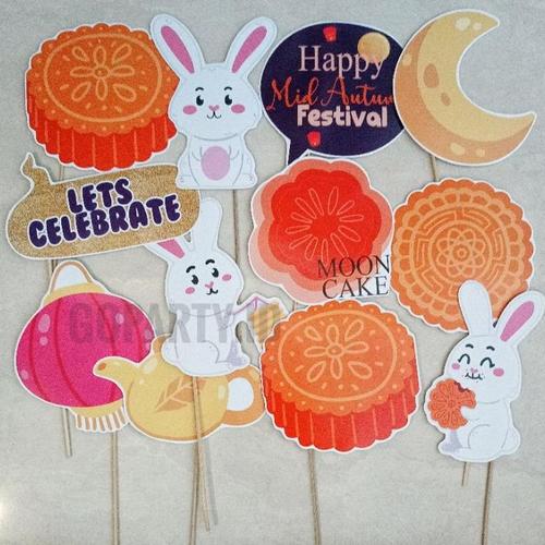 Jual Aqw Photobooth Props Mid Autumn Festival Mooncake Kue Bulan ...