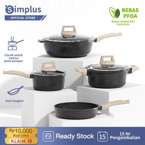 Promo Simplus x INSSA 4 Set Peralatan Masak Alumunium Die-Cast Anti ...
