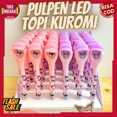 Jual PULPEN LED TOPI KUROMI PEN GEL KUROMI LAMPU LED TOPI KUROMI SANRIO ...