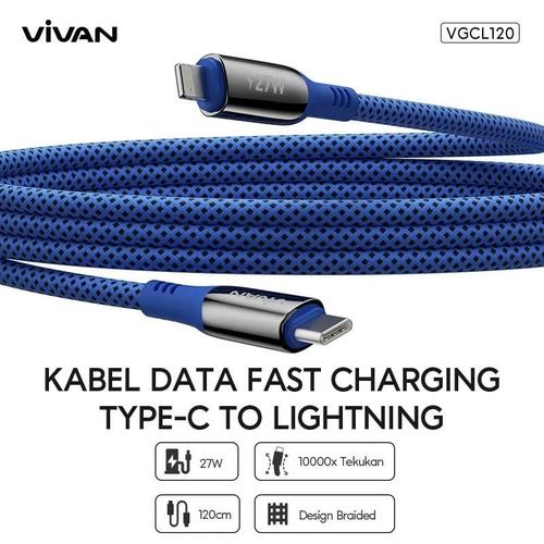 Jual VIVAN vgcl120 Kabel Data Type-C To lightning 27w Fast Charging ...