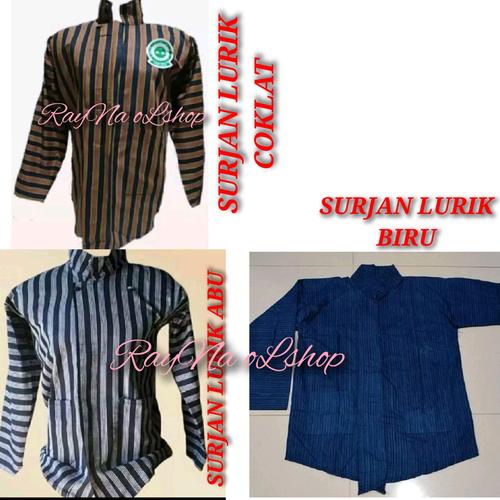 Promo ATASAN BAJU JAWA | SURJAN LURIK ABU HITAM | SURJAN LURIK BIRU ...