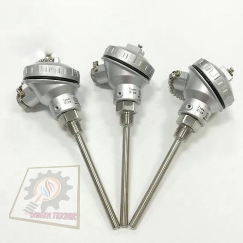 Jual Thermocouple Type K 1000⁰C Stik 10 mm x 200 mm, Drat 1/2 NPT ...