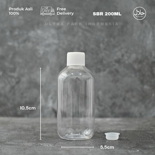Jual BOTOL PET SBR 200ML CLEAR + TUTUP SUMBAT + TUTUP ULIR PLASTIK ...
