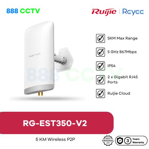 Jual Ruijie Reyee RG-EST350 V2 5Ghz 5KM Gigabit Wireless Bridge - Kab ...