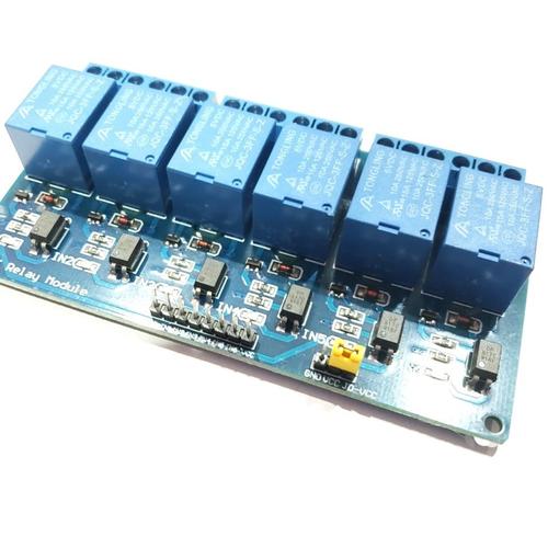 Jual Relay Module 6 Channel 5v with Optocoupler LED for Arduino - Kota ...