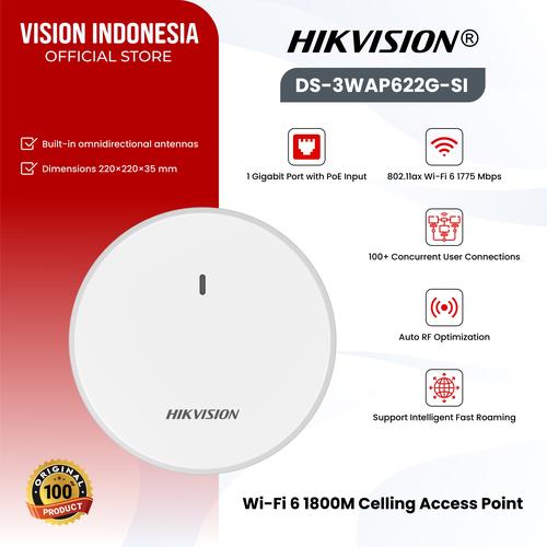 Jual HIKVISION DS-3WAP622G-SI Celling Access Point Wi-Fi 6 1800M - Kota Bandung - VISION ...