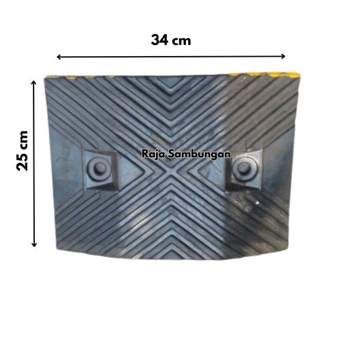 Jual Polisi Tidur Karet 25 x 34 cm Hitam Rubber Speed Bump Markah Kejut ...