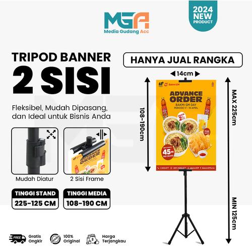 Promo TRIPOD BANNER / STAND DISPLAY / TIANG IKLAN BARCODE DISPLAY ...