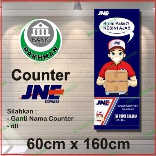 Jual SPANDUK BANNER AGEN JNE UKURAN 60CM X 160CM - jne biru - Jakarta ...
