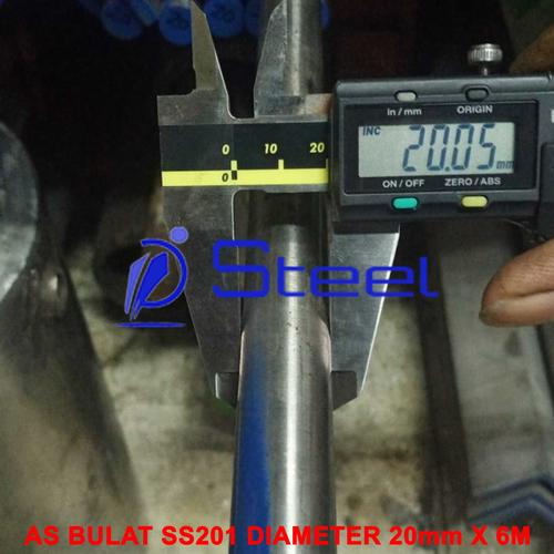 Jual AS BULAT SS201 DIAMETER 20mm X 6M | Besi As Stainless | Round Bar ...