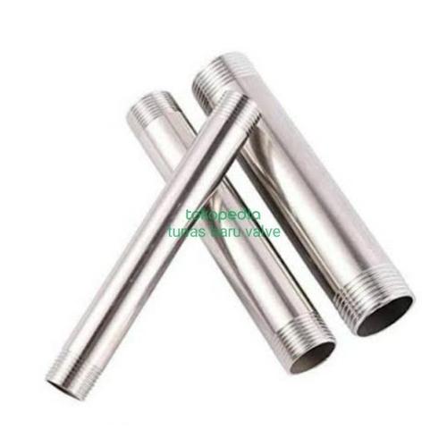 Jual PIPA NEPPEL STAINLESS STEEL 304 DRAT 2 INCH - ( PANJANG 20CM ...