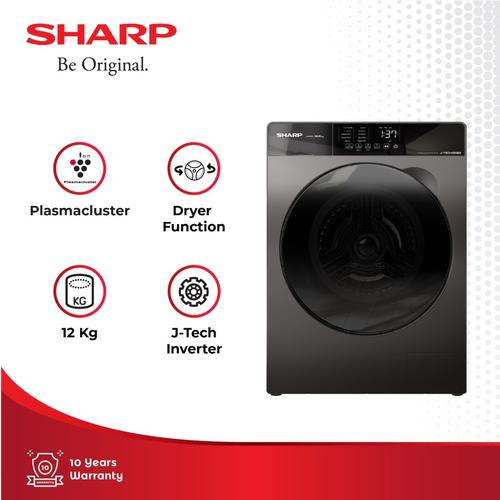 Promo Sharp Mesin Cuci Front Loading 12.5 KG ES-FL1212SX J-Tech ...