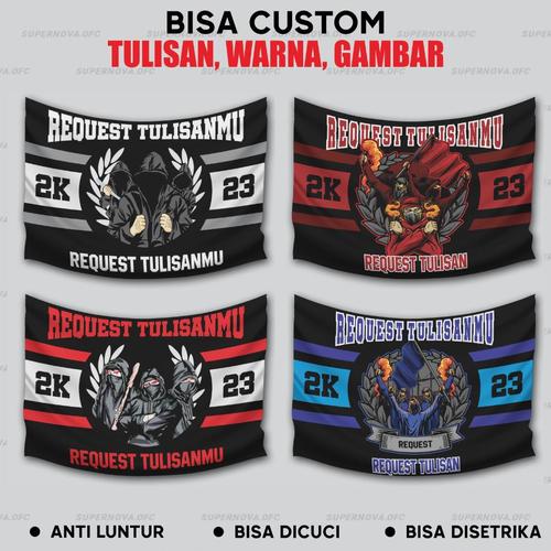 Jual Bendera Suporter Jumbo Bebas Request | Bendera Komunitas | Bendera ...