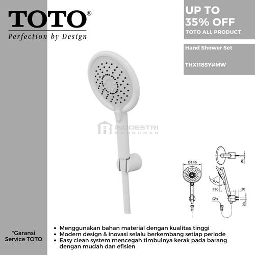Promo Hand Shower TOTO THX118SY#MW Matte White / TOTO Hand Shower Set ...