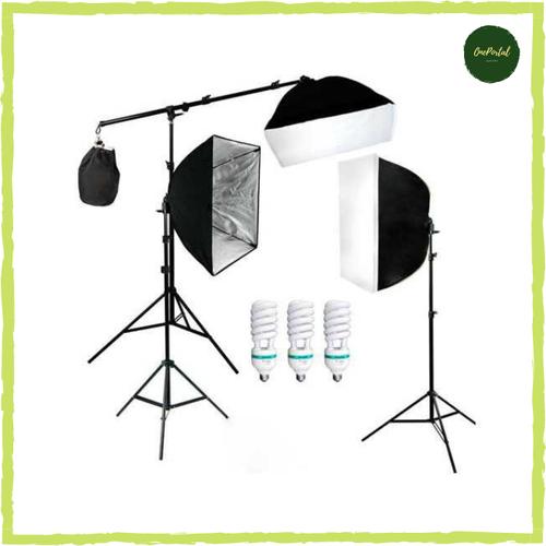 Jual Lampu Photography Foto Studio Lightning Kit Vlog 3 Soft Box with ...