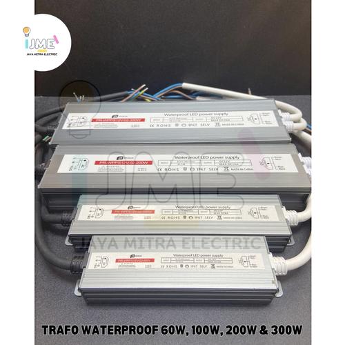 Jual Trafo Adaptor Waterproof DC 12V 60W 100W 200W 300W Power Supply ...